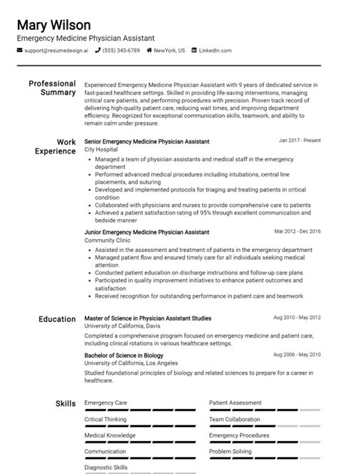 11 Physician Assistant Resume Examples And Templates For 2025