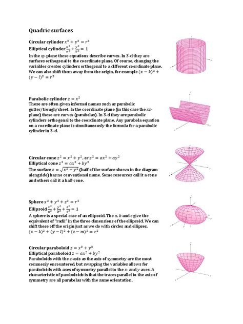 Quadric Surfaces Pdf Manifold Theoretical Physics