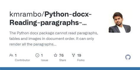 GitHub Kmrambo Python Docx Reading Paragraphs Tables And Images In