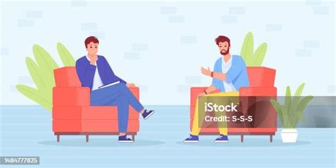 연예인과의 Tv 인터뷰 심야 쇼 주최의 소파 의자에 앉아 있는 인터뷰 대상자의 유명한 게스트 전문 지휘 인터뷰 스타 성격 벡터 일러스트레이션 인터뷰 이벤트에 대한 스톡 벡터