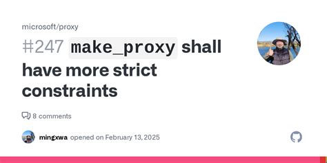 `makeproxy` Shall Have More Strict Constraints · Issue 247 · Microsoftproxy · Github