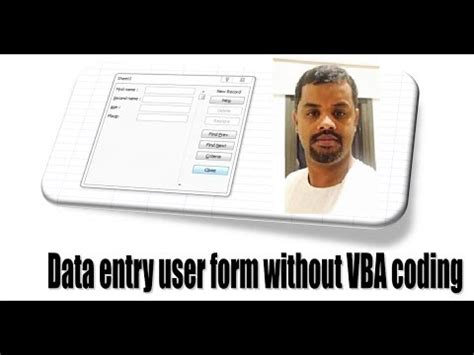 Excel Data Entry User Form Without VBA Coding YouTube