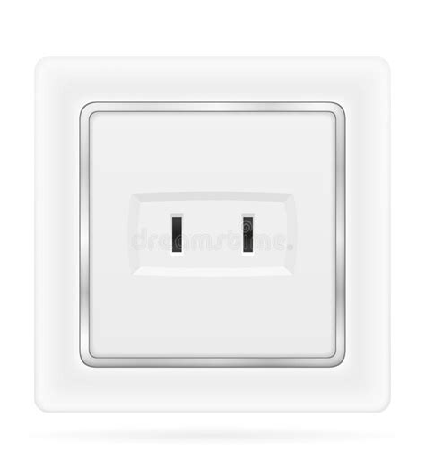 Electrical Socket Outlet For Indoor Electricity Wiring Stock Vector
