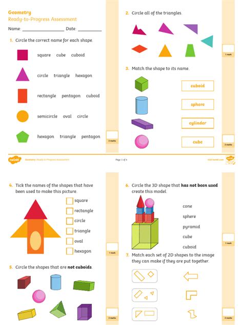 Ready To Progress Assessment Pdf Shape Euclidean Plane Geometry