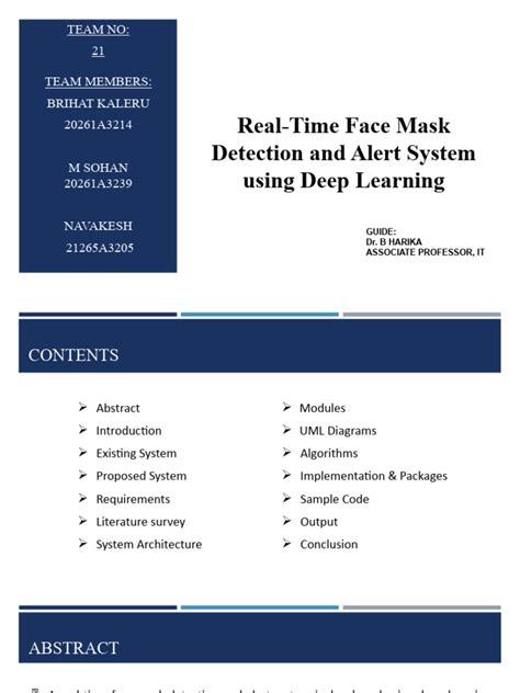 real time facemask detection and alerting system using deep learning