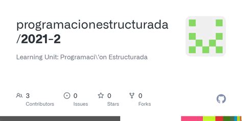 Github Programacionestructurada Learning Unit Programaci On Estructurada