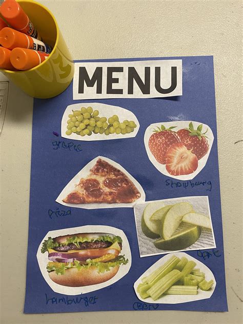 Make A Menu Activity For Preschoolers — My Preschool Place