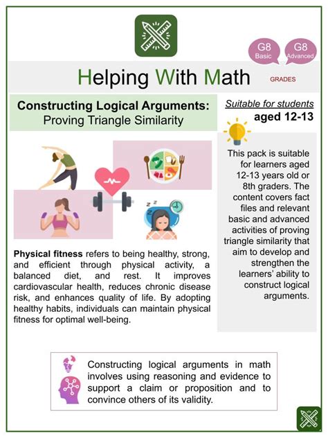 Proving Triangle Similarity Math Worksheets Age 12 13 Years