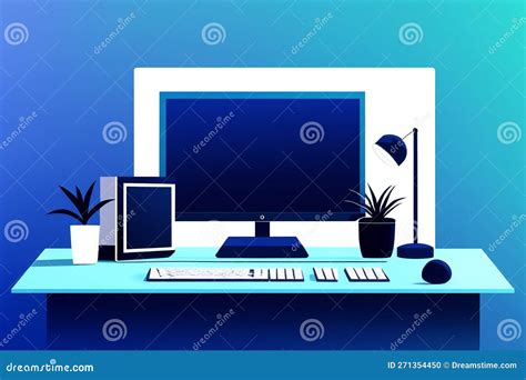 Monitor With Screen Stock Illustration Illustration Of Text 271354450