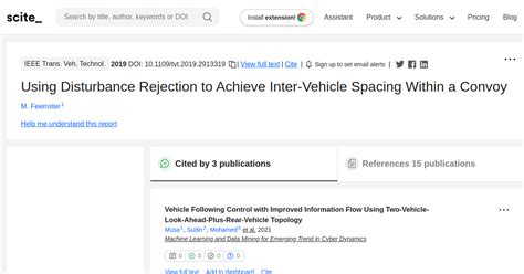 Using Disturbance Rejection To Achieve Inter Vehicle Spacing Within A