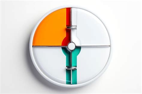 Premium Ai Image Abstract High Tech Multicolor Button On White