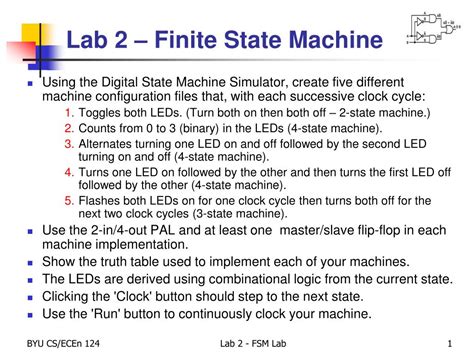 Ppt Lab 2 Finite State Machine Powerpoint Presentation Free