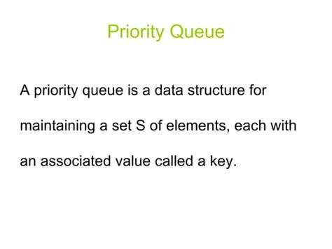 Algorithm Priority Queue Ppt