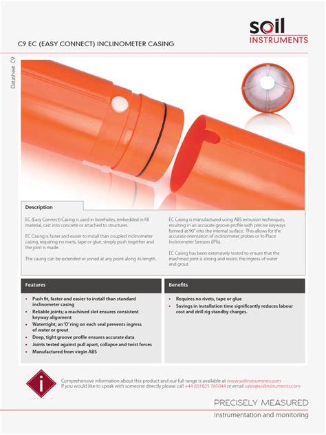 C9 Ec Easy Connect Inclinometer Casing Pdf