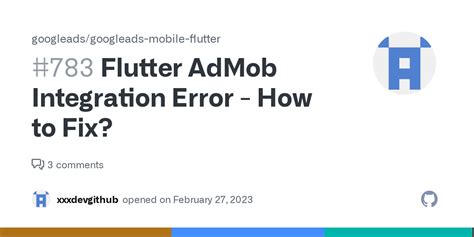 Flutter AdMob Integration Error How To Fix Issue Googleads Googleads Mobile Flutter