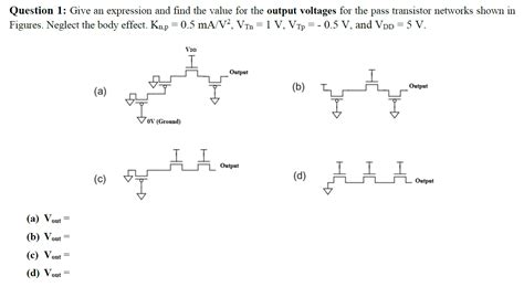Solved Question 1 Give An Expression And Find The Value For