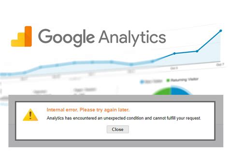 how to fix analytics has encountered an unexpected condition and cannot