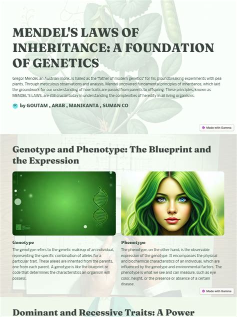Mendels Laws Of Inheritance A Foundation Of Genetics Pdf Dominance Genetics Genotype
