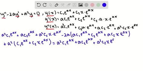 Verify That The Given Function Is A Solution To The Given Differential