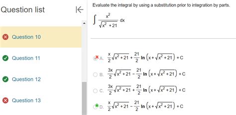 Solved Question List Evaluate The Integral By Using A Chegg Com