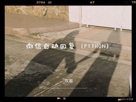 微信自动回复（python）python微信自动回复 Csdn博客