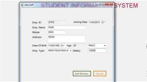 Student Information System Vbnet Project With Source Code Hindi Youtube