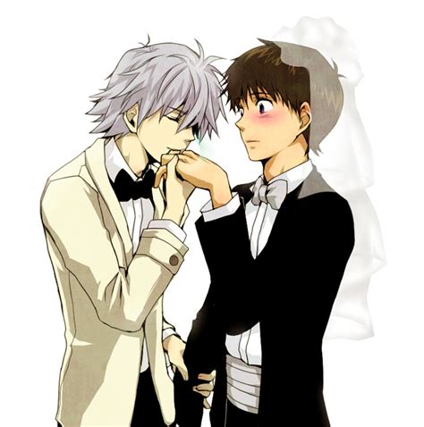 Ikari Shinji And Nagisa Kaworu Neon Genesis Evangelion Drawn By Mesto