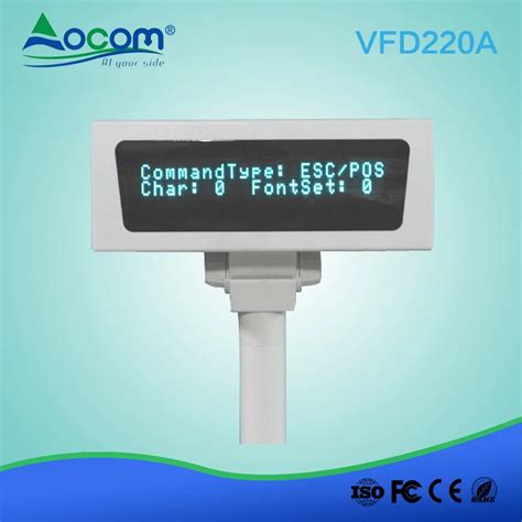 VFD220A 20x2 USB Serial Port Pos Vfd Customer Display