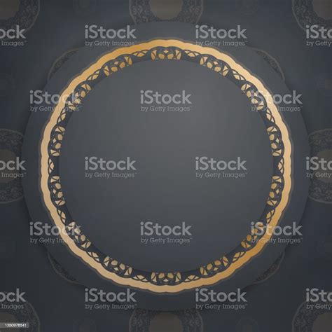 인쇄를 위해 준비된 그리스 금 장식이 있는 검은색 으로 된 템플릿 엽서 0명에 대한 스톡 벡터 아트 및 기타 이미지 0명 검정색 배경 금속 Istock