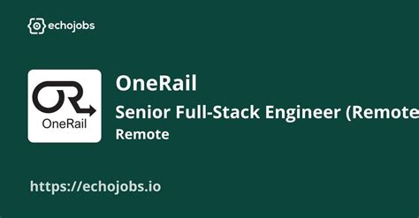 Onerail Is Hiring Senior Full Stack Engineer Remote Available