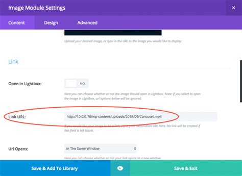 how to open a video lightbox on clicking image in elegantthemes divi