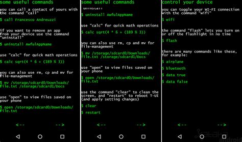 Linterface De Ligne De Commande De Linux Est Disponible Pour Android