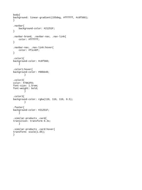 Css Styling For Navbar And Cards Pdf Business Computers