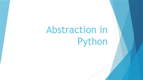 abstraction in python presentation pptx