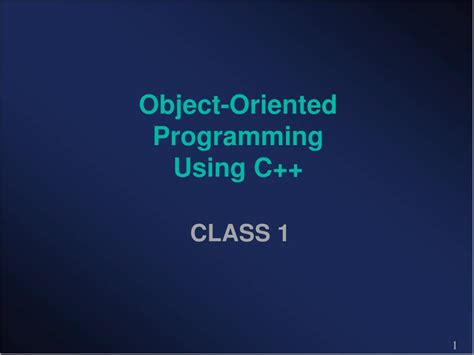 Ppt Object Oriented Programming Using C Powerpoint Presentation Free Download Id1283927