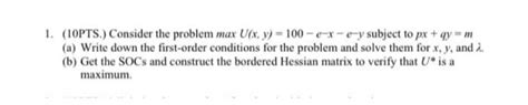 solved 1 10pts consider the problem
