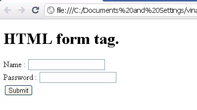 HTML Form Tag
