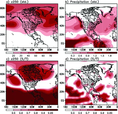 The Intraensemble Standard Deviation Of A The Z250 Anomalies M And