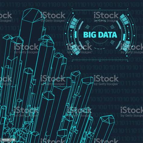computer generated binary code landscape on black background big data