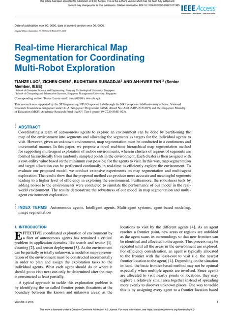 Pdf Real Time Hierarchical Map Segmentation For Coordinating Multi Robot Exploration