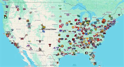 Ncaa Teams Map Sleepy Forest Sports