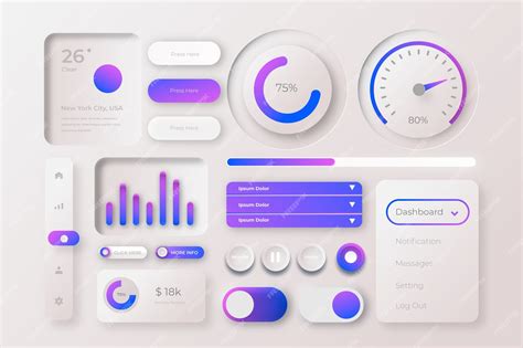 Premium Vector Gradient Ui Kit Collection