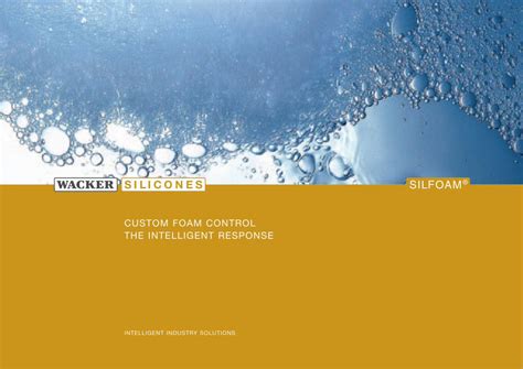 Pdf Silfoam Custom Foam Control Hellermanntyton · Silfoam® Foam Control Systems For