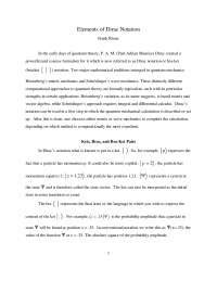 Notação de Dirac Elements of Dirac Notation Docsity