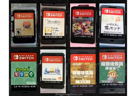 Nintendo Switch Game Region Physical Game Cartridges