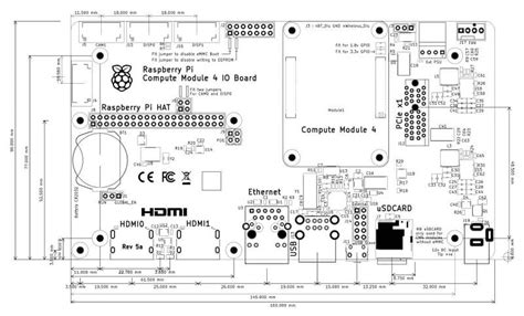 Rpi Compute Module 4 Cm4 Io Board