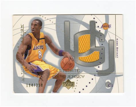 Lot Detail 2003 Upper Deck Ultimate Collection Kb Kobe Bryant Ultimate Game Jersey Patch Card