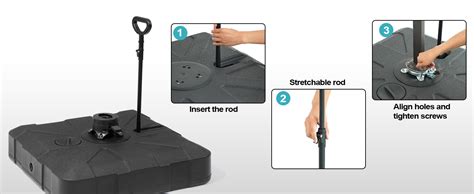 Joinhom Outdoor Cantilever Umbrella Base With Wheels 350