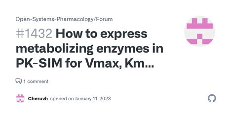 how to express metabolizing enzymes in pk sim for vmax km data by hlm
