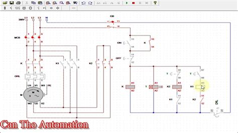 Star Delta Control Diagram With Timer Simulaion Youtube